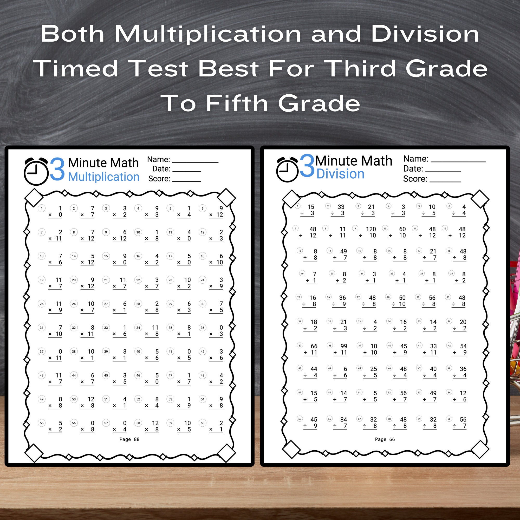Multiplication Division Worksheet Math Drill Sheet Printable Division ...