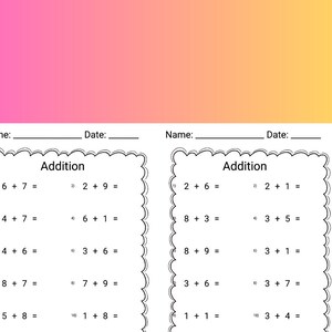 Kindergarten Addition Subtraction Printable Worksheet 1st Grade Math ...