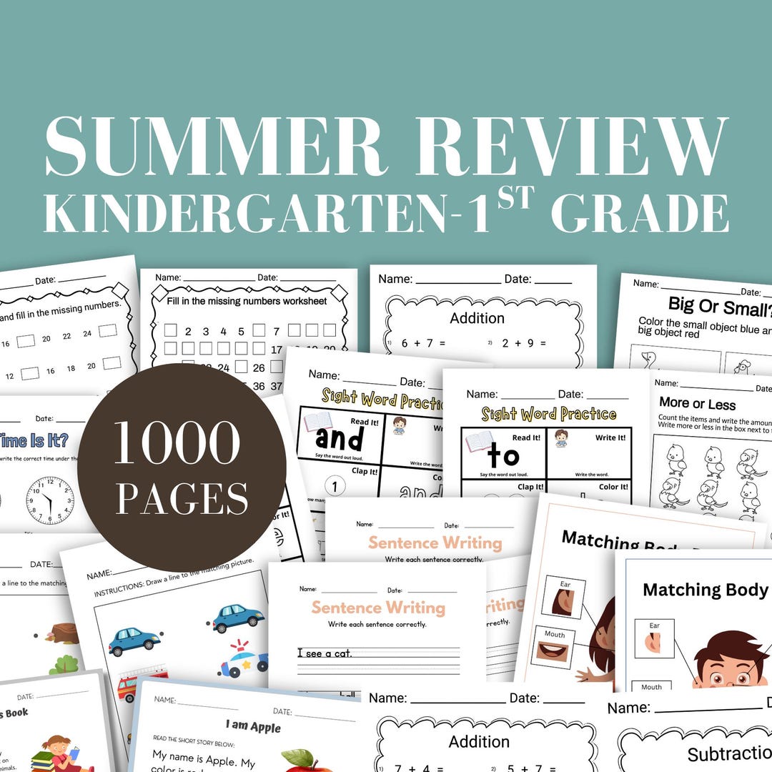 Worksheet 1st Grade No Prep First Grade Curriculum Summer Before 1st ...