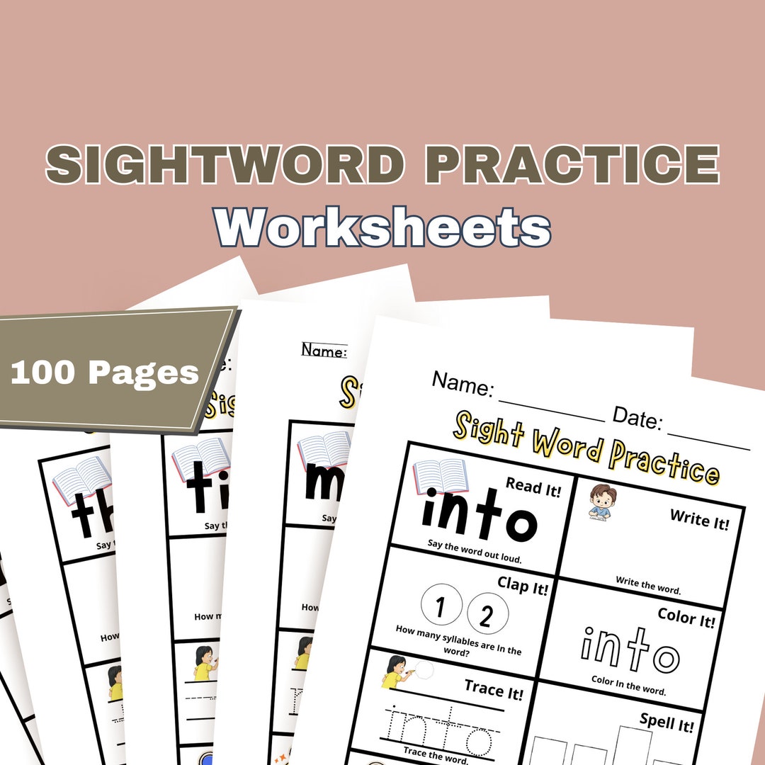 Printable Fry 1st Hundred Sight Word Worksheet Reading Kindergarten ...