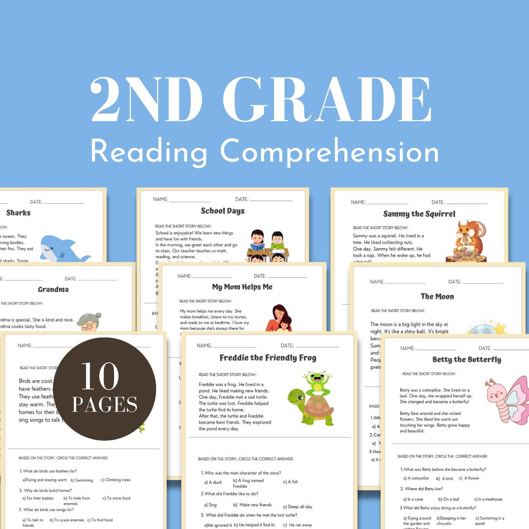 Second Grade Reading Worksheet 1st to 2nd Grade Prep 2nd Grade Reading ...