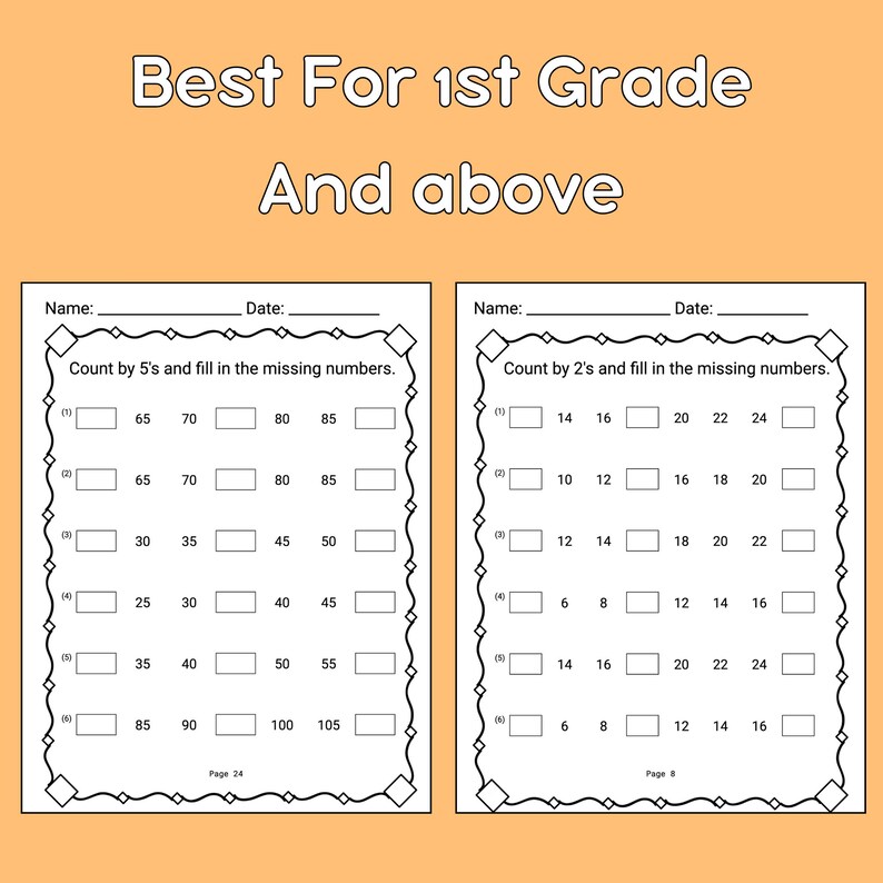 Skip Counting Worksheet Grade 1 Skip Counting 2 Printable Counting by 2 ...