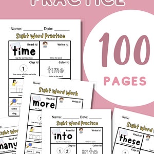 Printable Fry 1st Hundred Sight Word Worksheet Reading Kindergarten ...