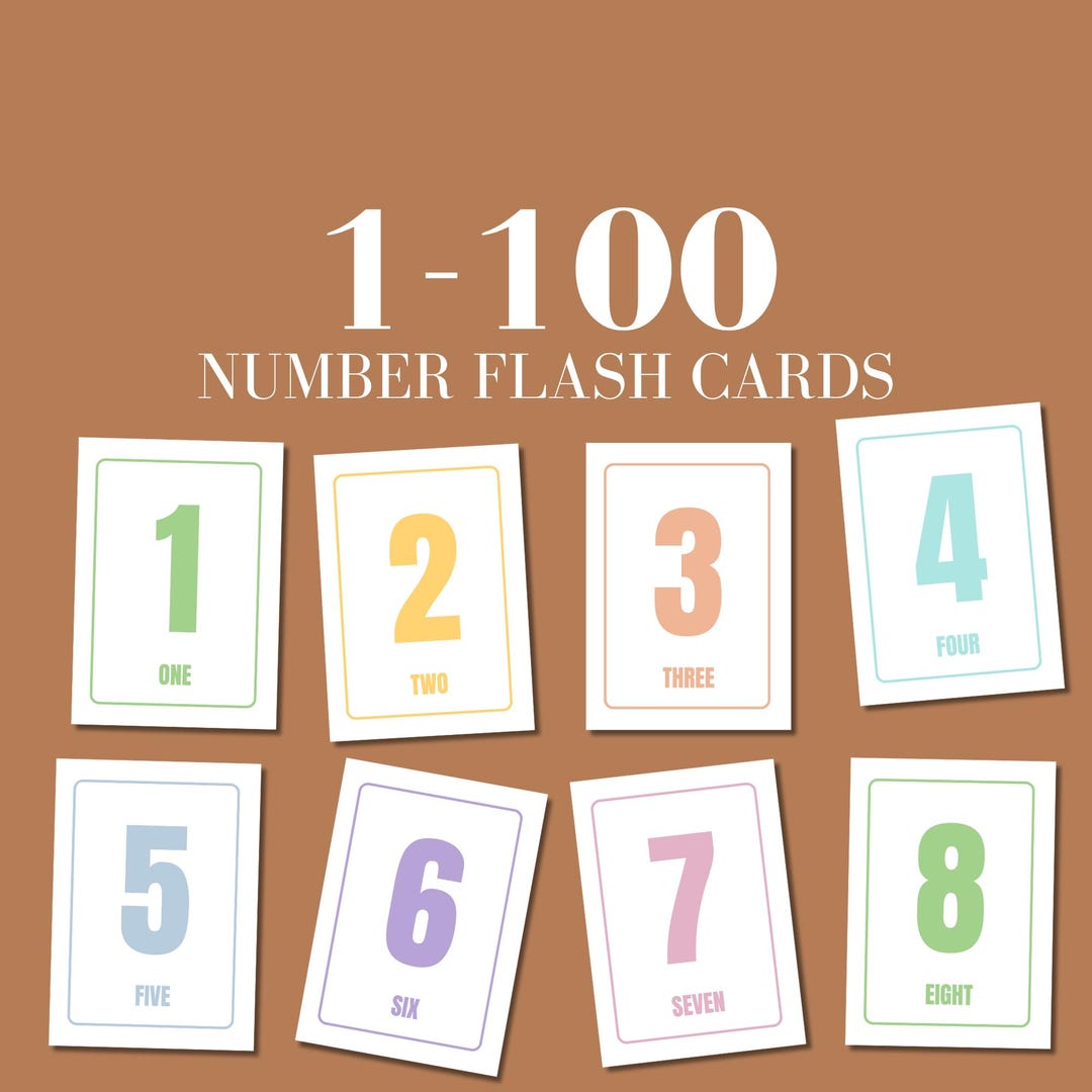 Printable Number Flashcard Toddler Number Recognition Printable ...