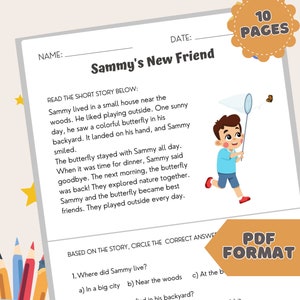 Reading Comprehension Worksheet 4th Grade Comprehension Read Fourth ...