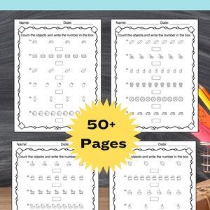 Kindergarten Counting Worksheet Homeschool Printable Kindergarten ...