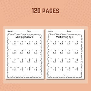 Multiplication Practice Worksheet Printable Bundle Multiply Worksheet ...