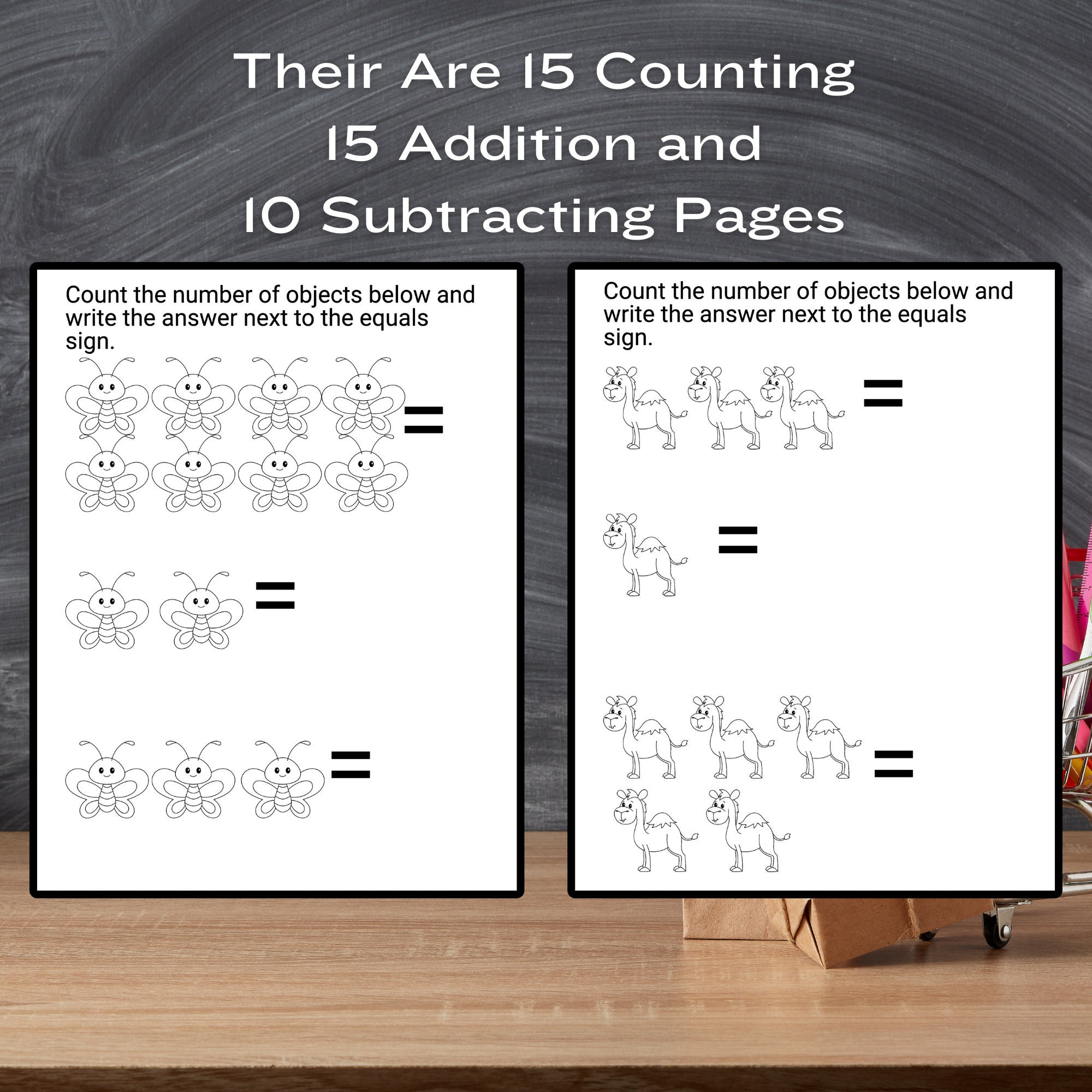 Kindergarten Math Printable Worksheet 40 Counting Addition and ...