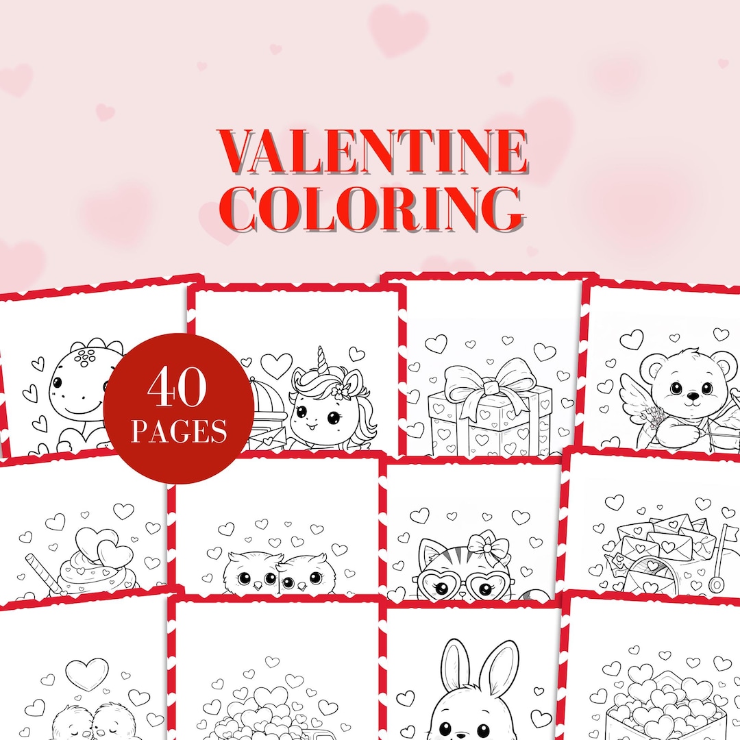 Valentine Coloring Pages for Kids Coloring Book Valentines Day Coloring ...