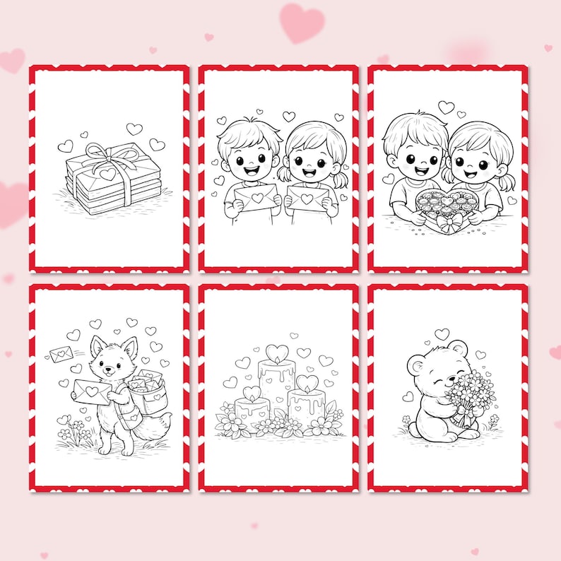Valentine Coloring Pages for Kids Coloring Book Valentines Day Coloring ...