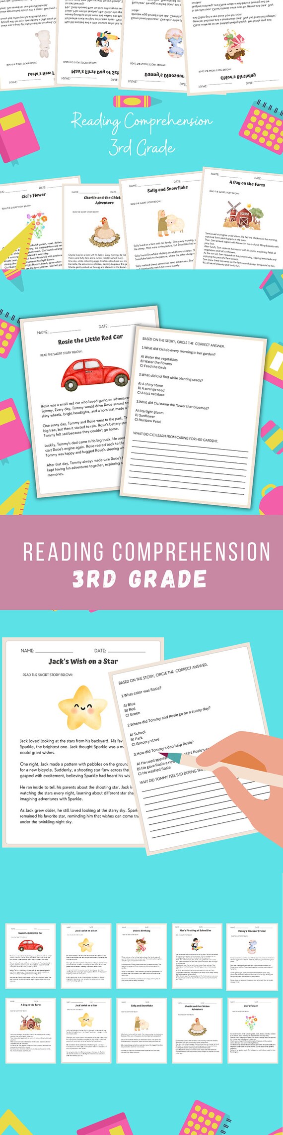 Comprensión De Lectura De Tercer Grado Imprimible