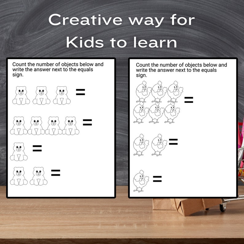 Kindergarten Math Printable Worksheet 40 Counting Addition and ...