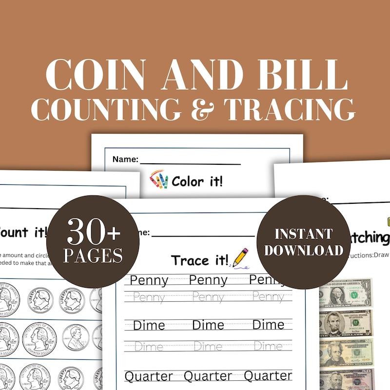 Counting With Coins - Etsy