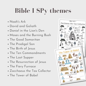 Printable I Spy Bible Activity Seek and Find Bible Printable Sunday ...
