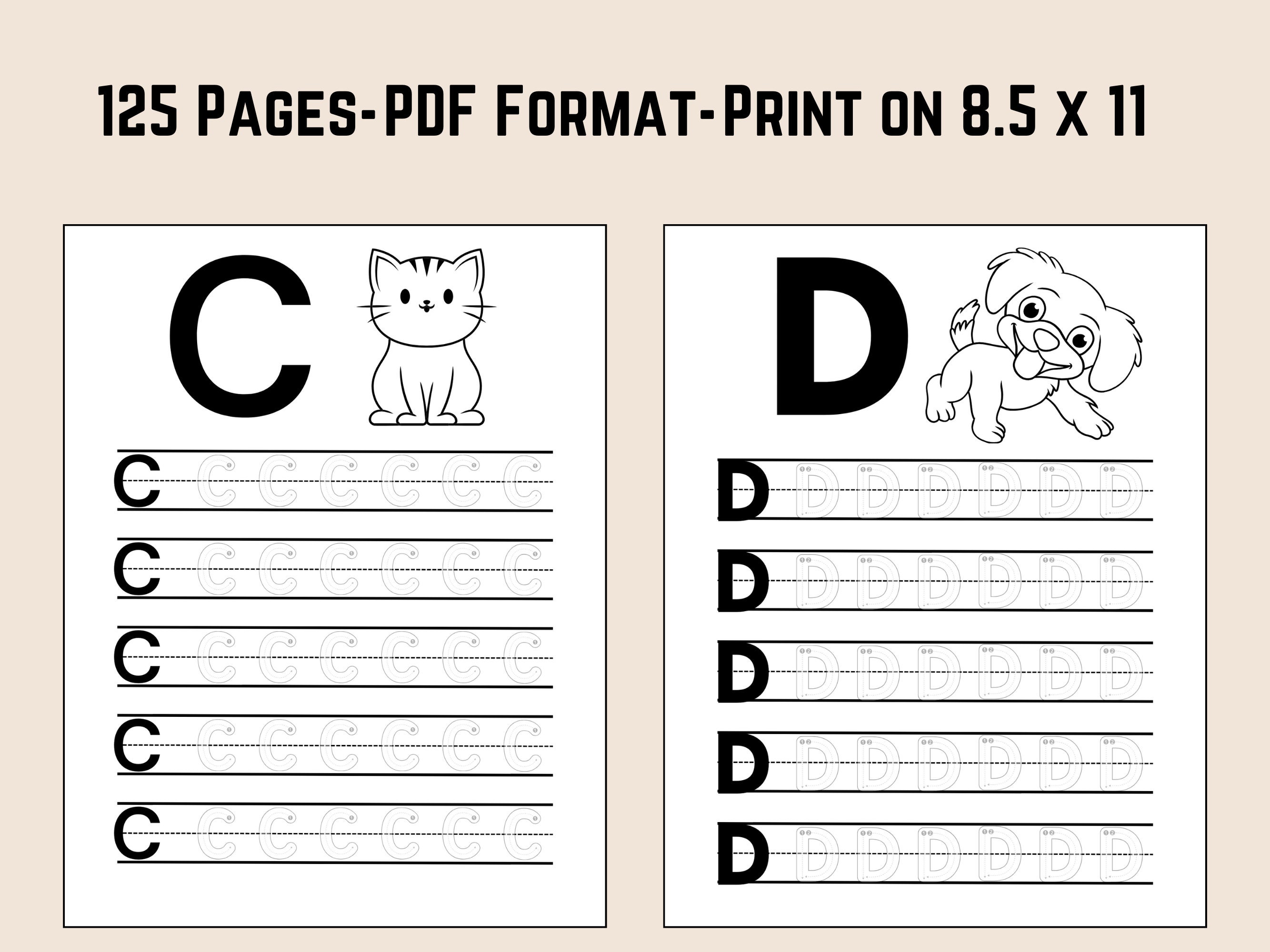 Tracing Letter Toddler Worksheet Tracing Worksheet Kid Tracing Practice ...