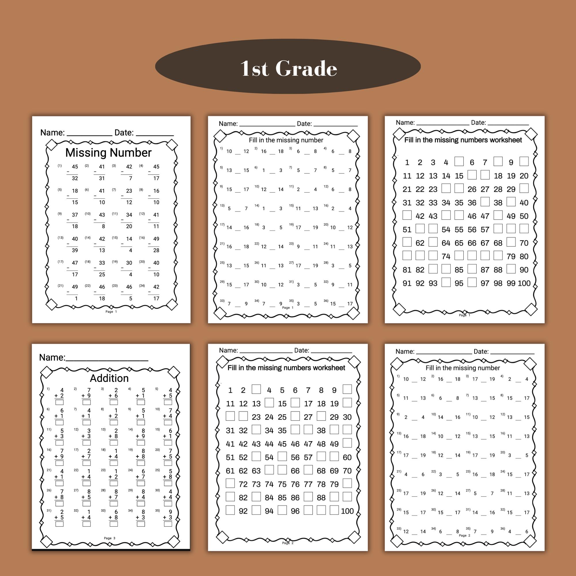 Printable Math Worksheet Bundle Math Activity Book Kid Multiplication ...