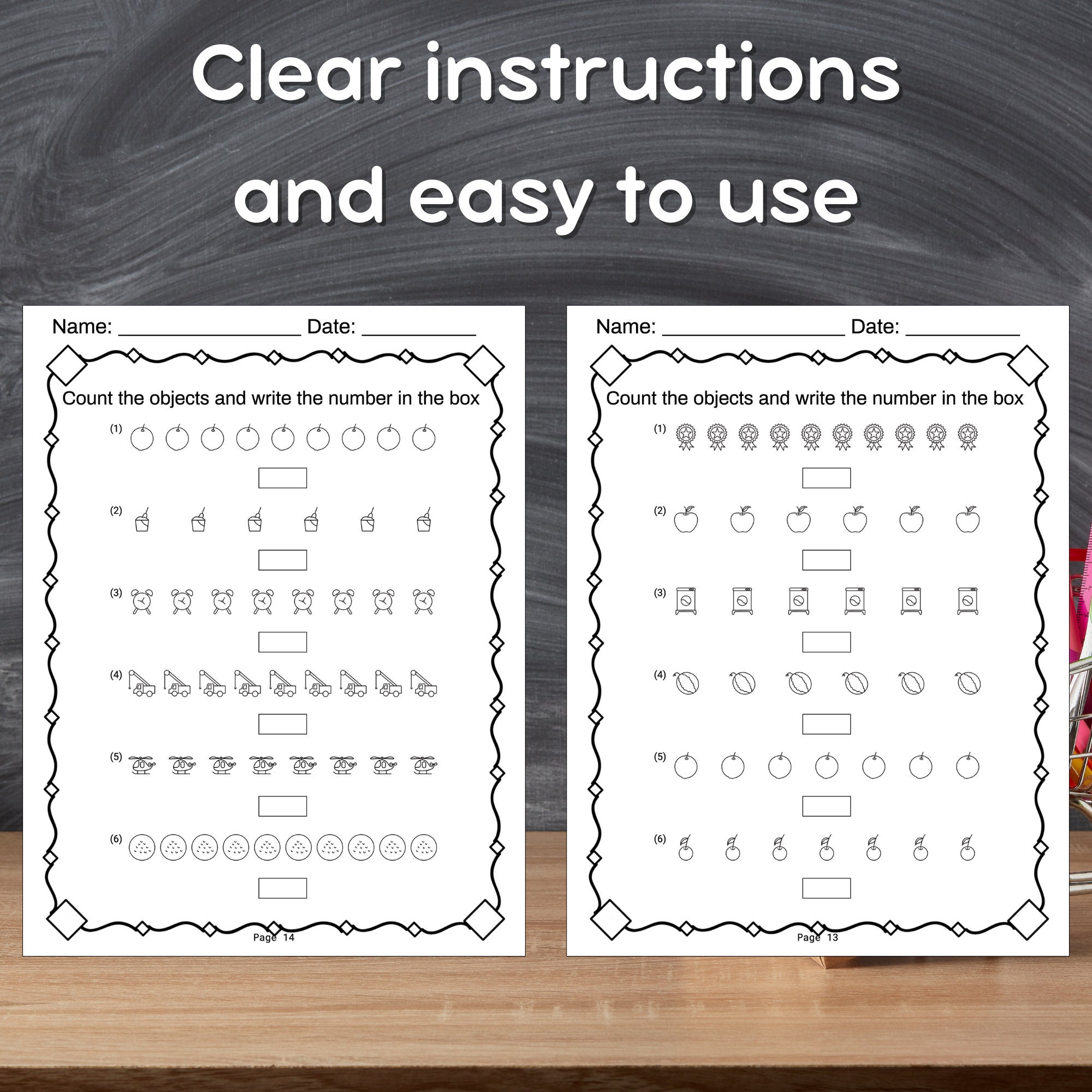 Kindergarten Counting Worksheet Homeschool Printable Kindergarten ...