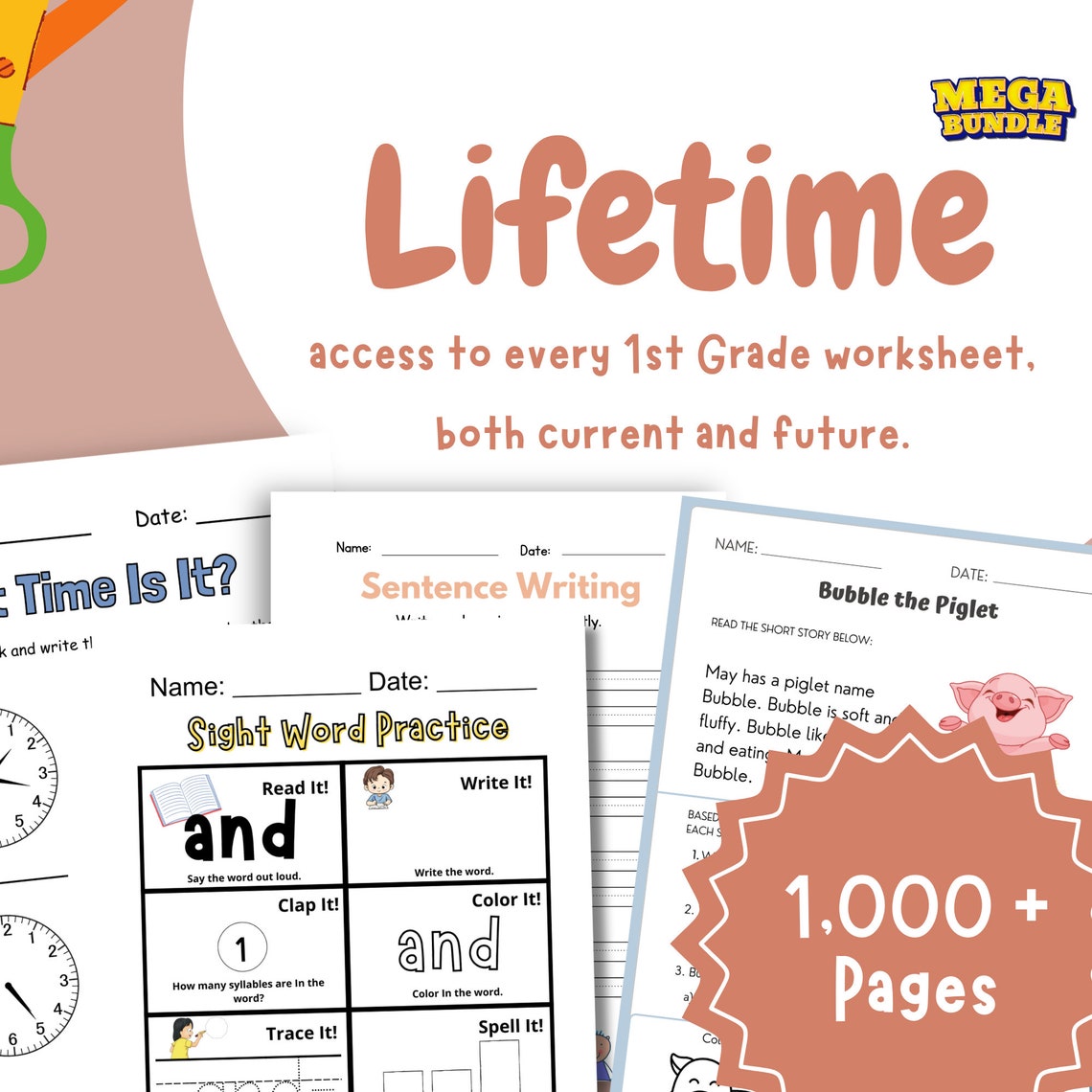 Kindergarten 1st Grade Summer Review Math Practice 1st Grade Summer ...