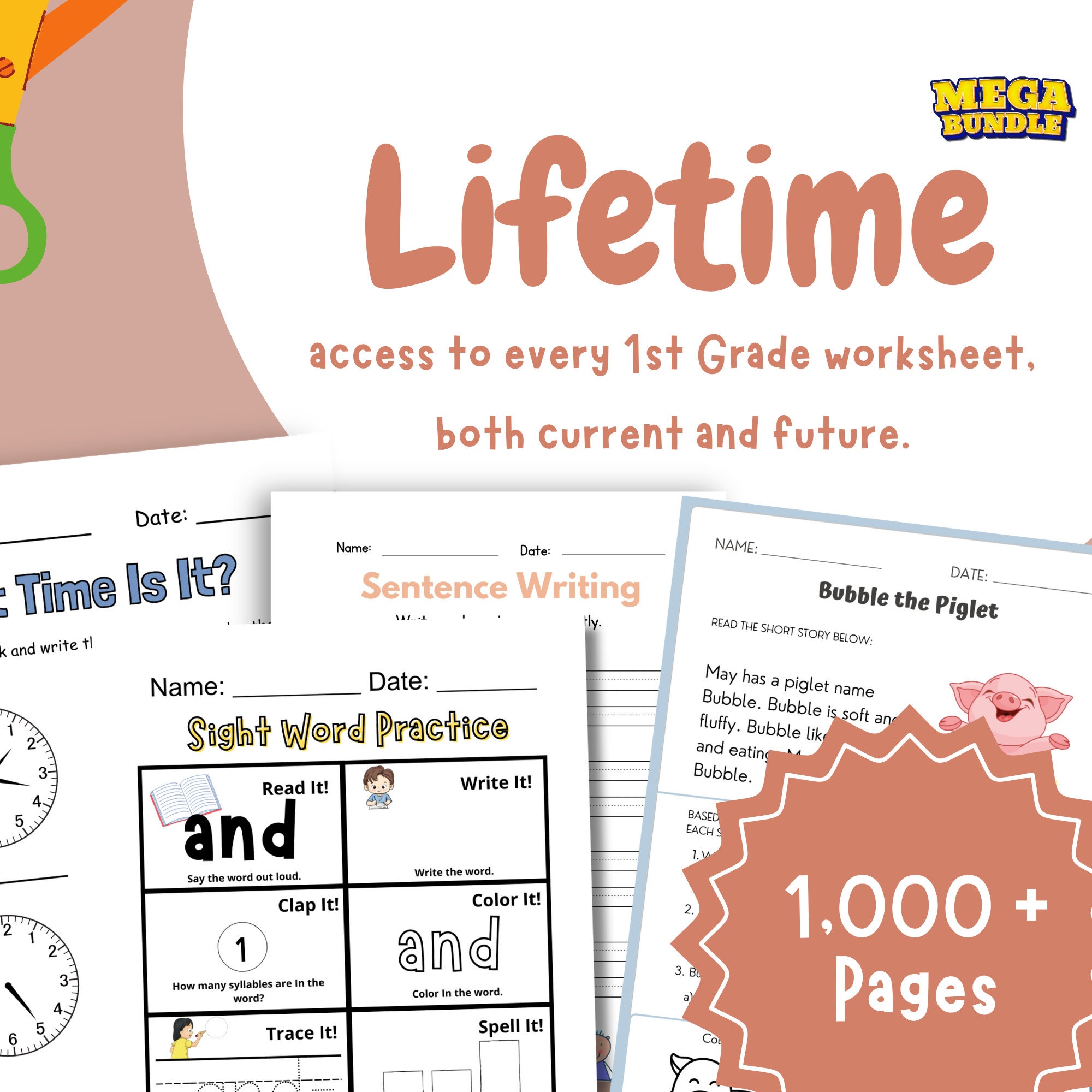 Kindergarten 1st Grade Summer Review Math Practice 1st Grade Summer ...