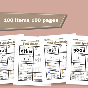 Printable Fry 1st Hundred Sight Word Worksheet Reading Kindergarten ...