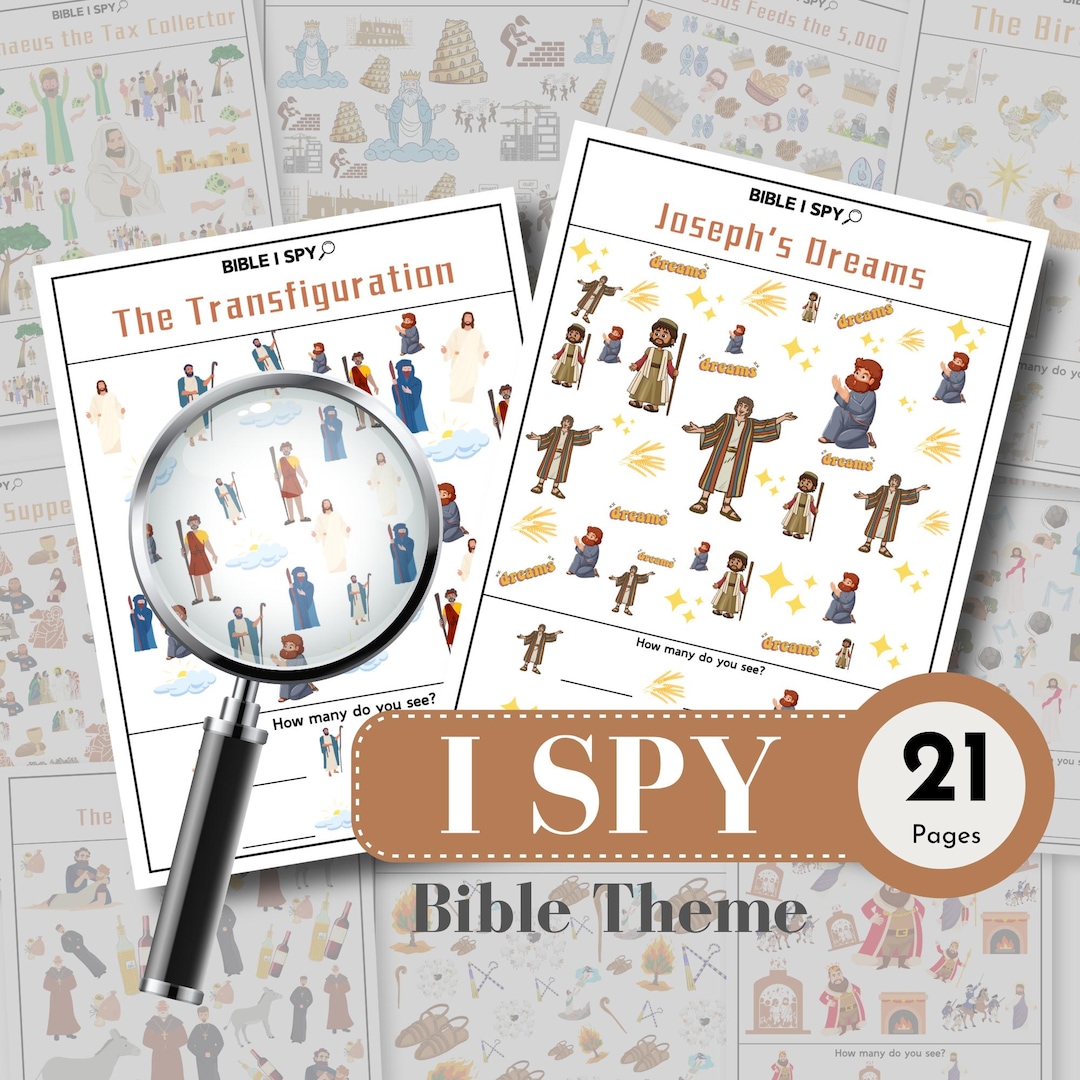 Bible I Spy Bible Activity Printable Game for Kid Bible Activity ...