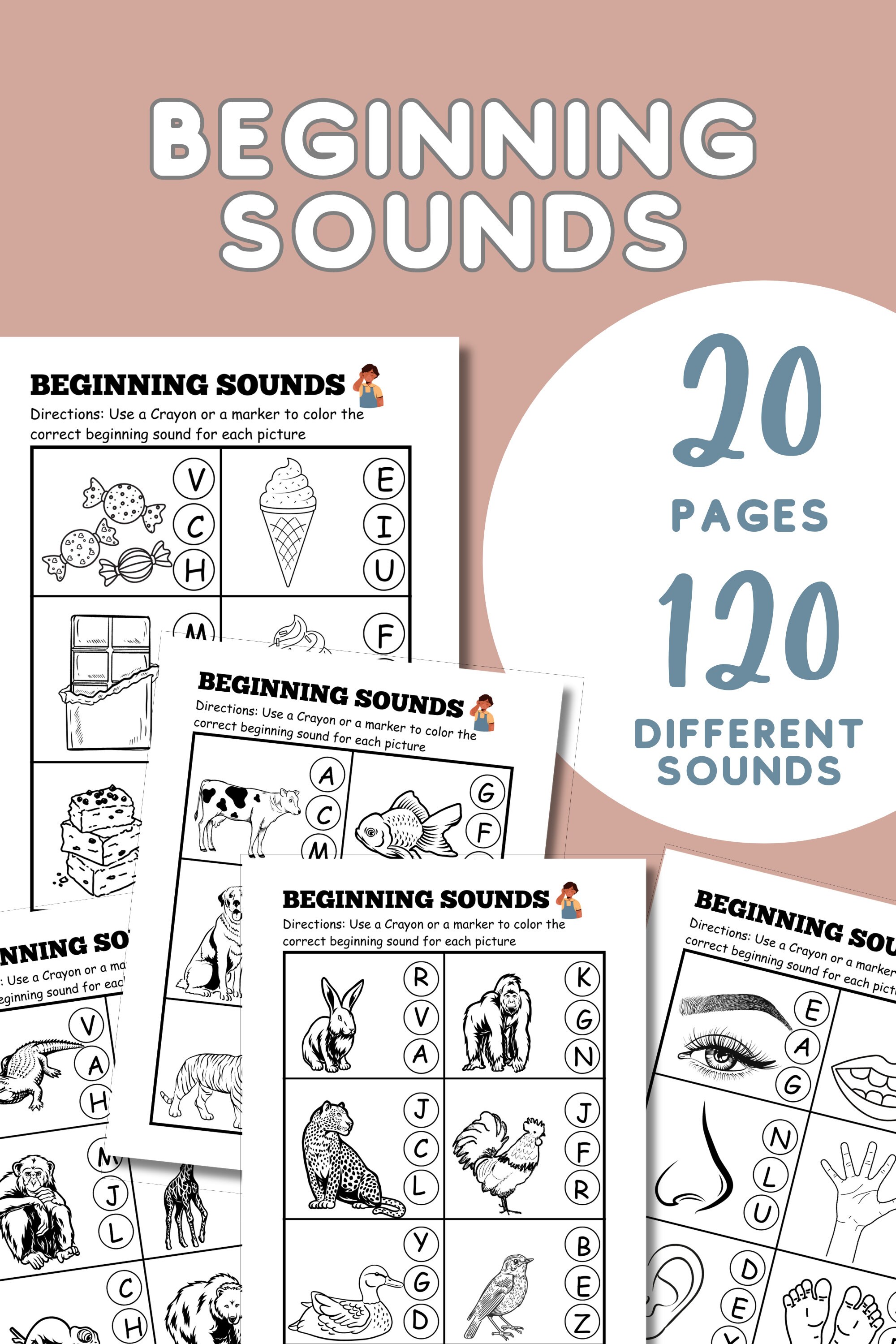 Letter Sound Worksheet Early Reading Development Printable Alphabet ...