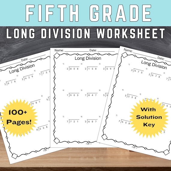 5th Grade Math Division Worksheets Printable Division Worksheets
