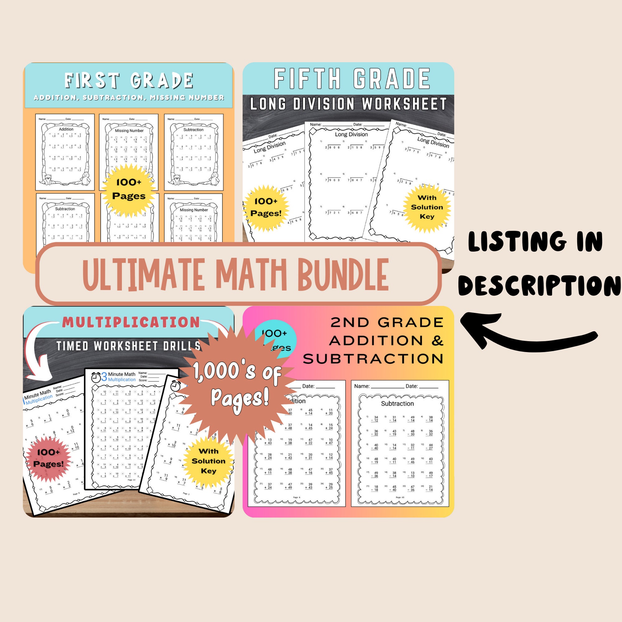 Multiplication Worksheet Printable Division Fact Drills Long Division ...