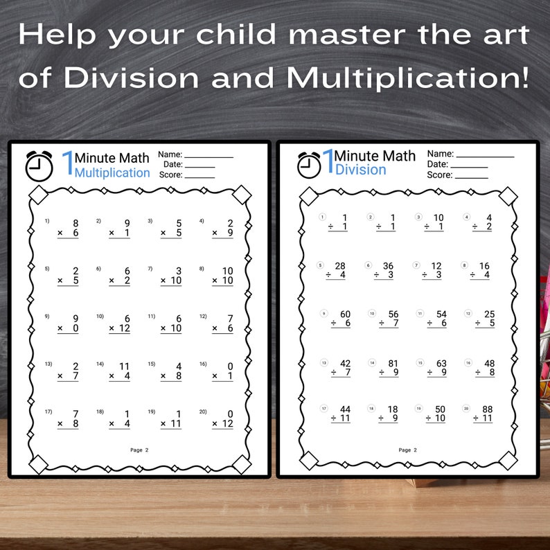 Multiplication Division Worksheet Math Drill Sheet Printable Division ...