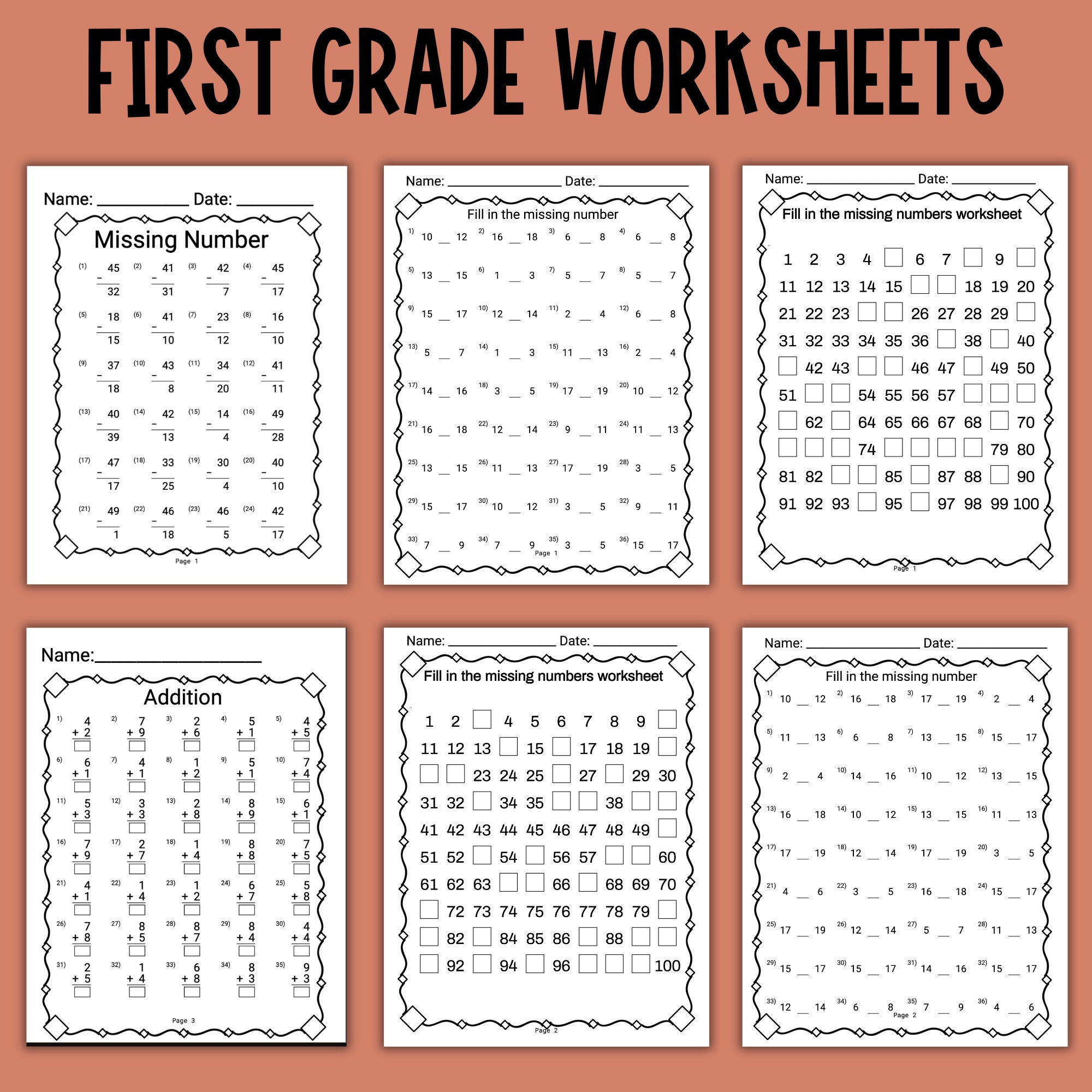 Math Worksheet Mega Bundle Homeschool Printable Kindergarten Math ...