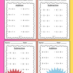 1st Grade Math Worksheet First Grade Math Printable Kindergarten Math ...
