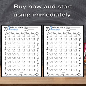 Division Worksheet Printable Practice Sheet 3rd Grade Division Fact ...