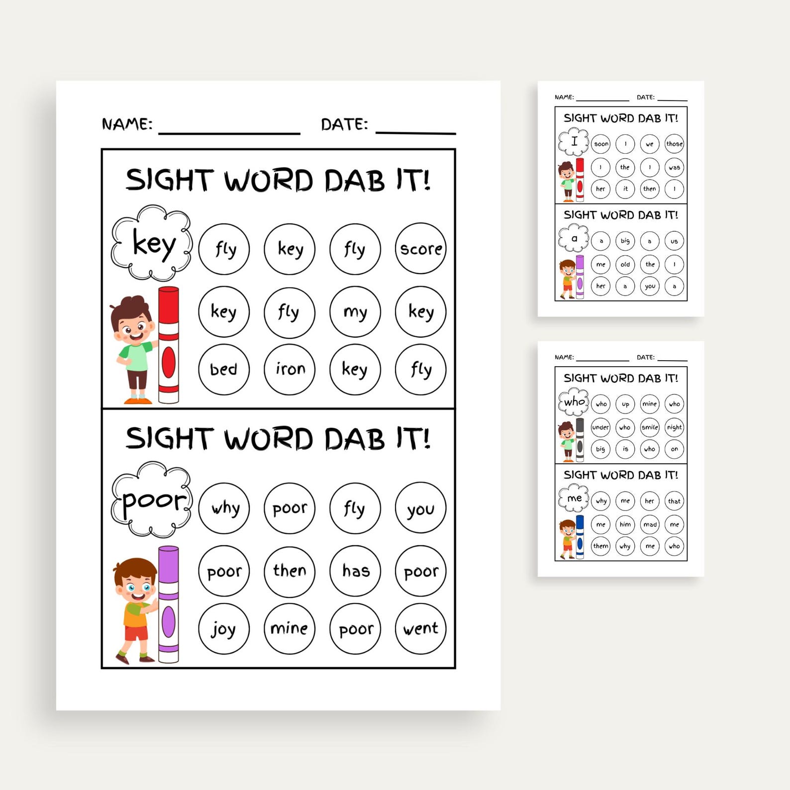 Fry First Hundred Sight Word Kindergarten Worksheet Preschool Sight ...