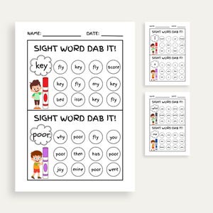 Fry First Hundred Sight Word Kindergarten Worksheet Preschool Sight ...
