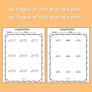 Long Division Math Worksheet Printable 5th Grade Division Math ...