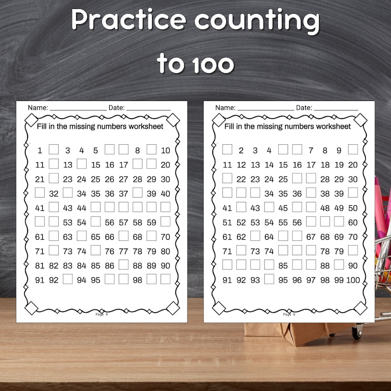 Counting Worksheet Printable Kindergarten Math Worksheet Count Number ...