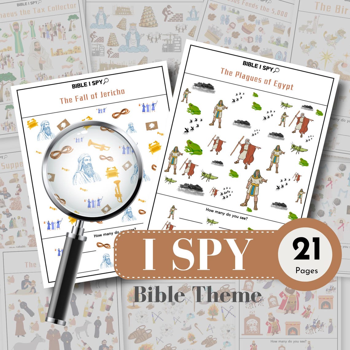 Bible I Spy Bible Activity Printable Game for Kid Bible Activity ...