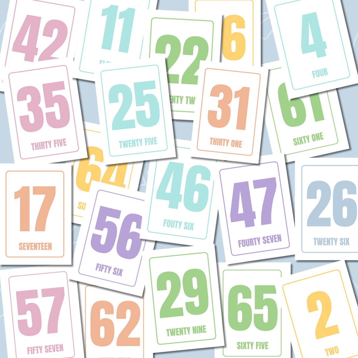 Printable Number Flashcard Toddler Number Recognition Printable ...