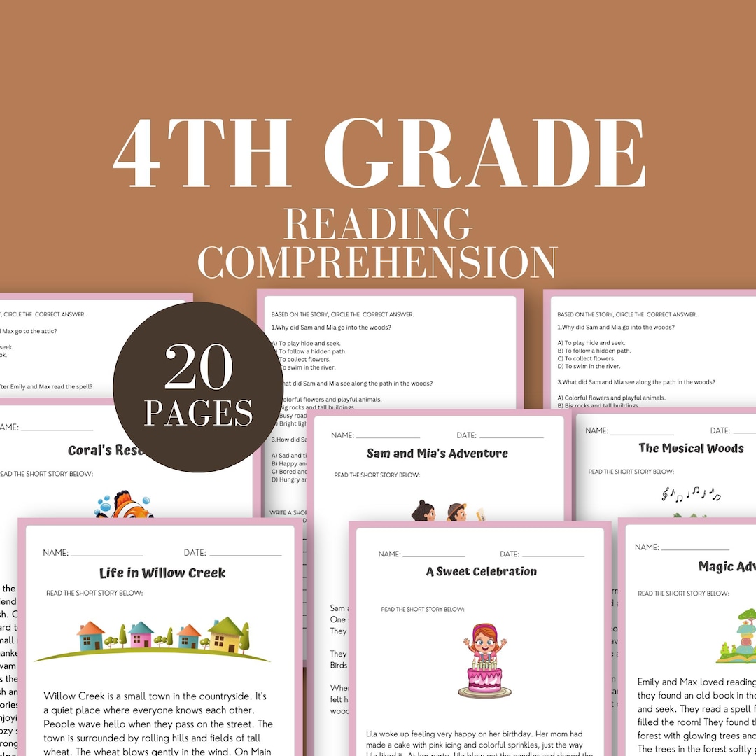 Literacy Worksheet 4th Grade Elementary Reading Passage Sheet 4th Grade ...