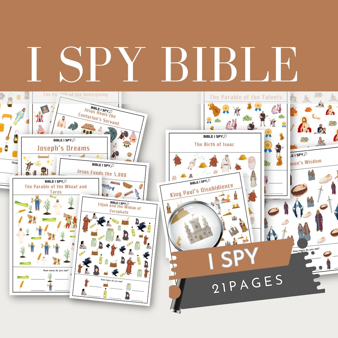 Bible I Spy Bible Activity Printable Game for Kid Bible Activity ...