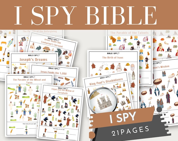 Printable I Spy Bible Activity Seek and Find Bible Printable Sunday ...