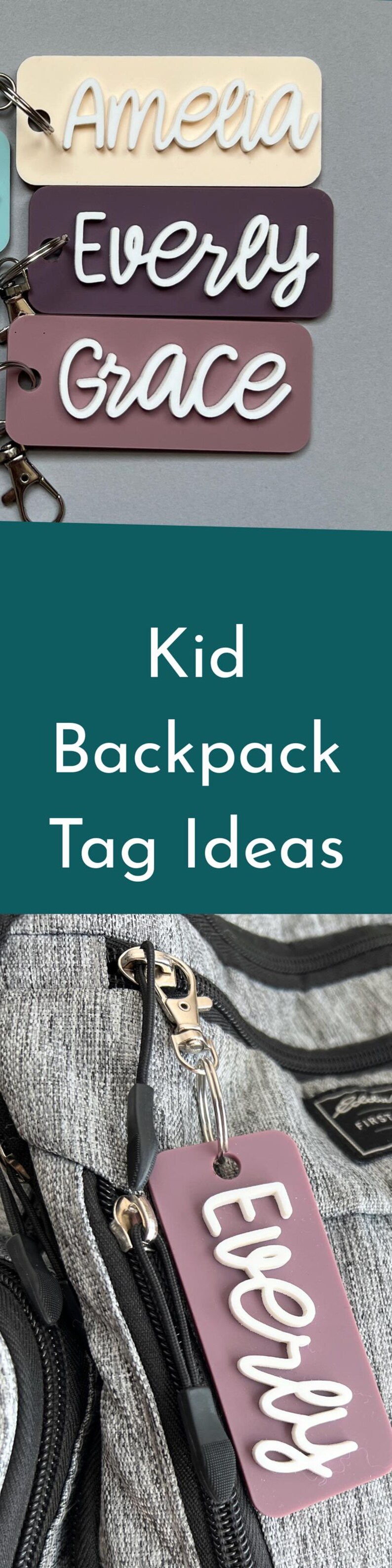 Personalized Backpack Name Tag for Kids Acrylic School Bag Label ...
