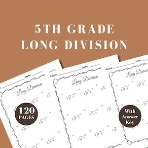 Long Division Worksheet 3rd Grade Math Place Value 5th Grade Division ...