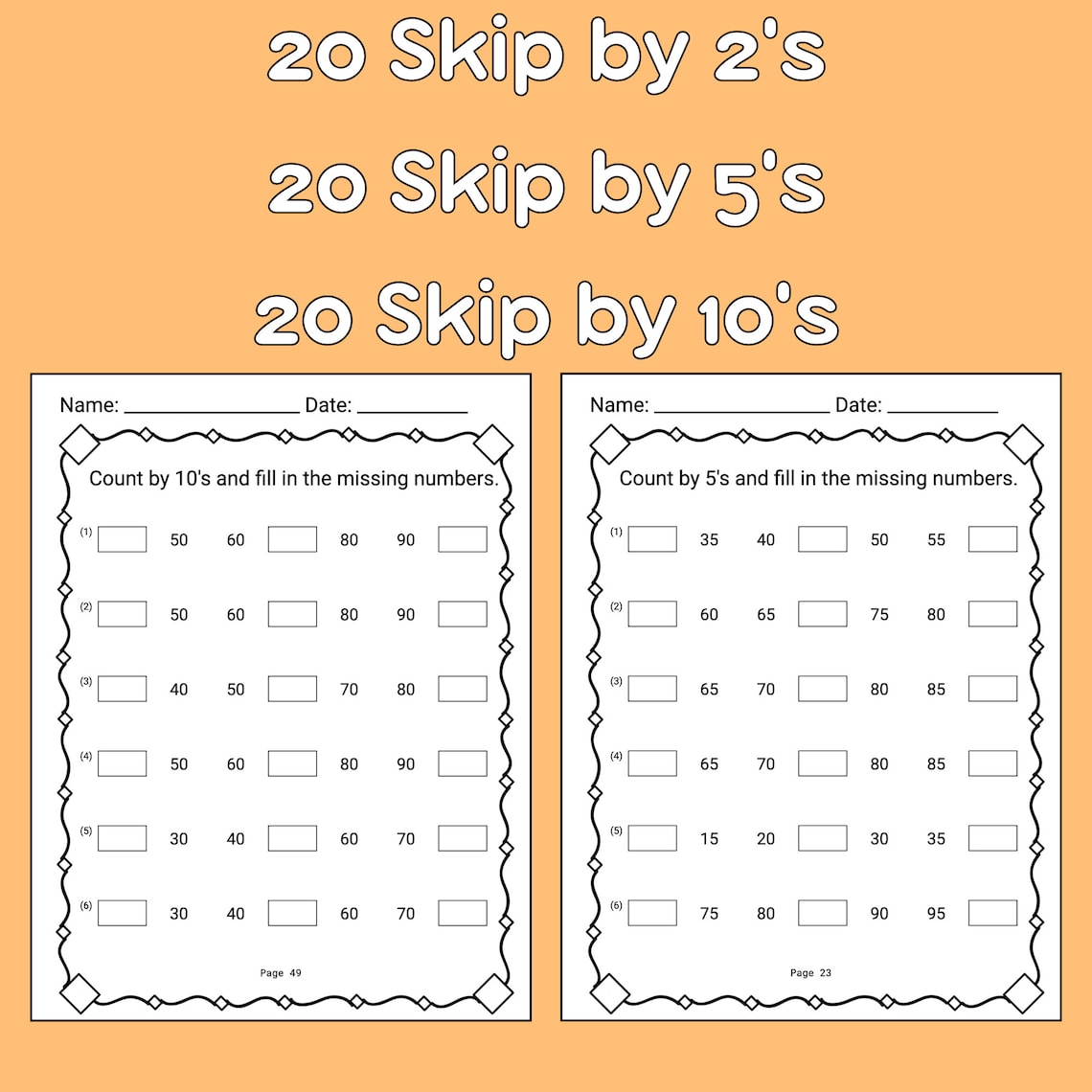 Skip Counting Worksheet Grade 1 Skip Counting 2 Printable Counting by 2 ...