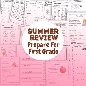 Prepare First Grade Summer Review K 1st Grade Summer Preparation ...