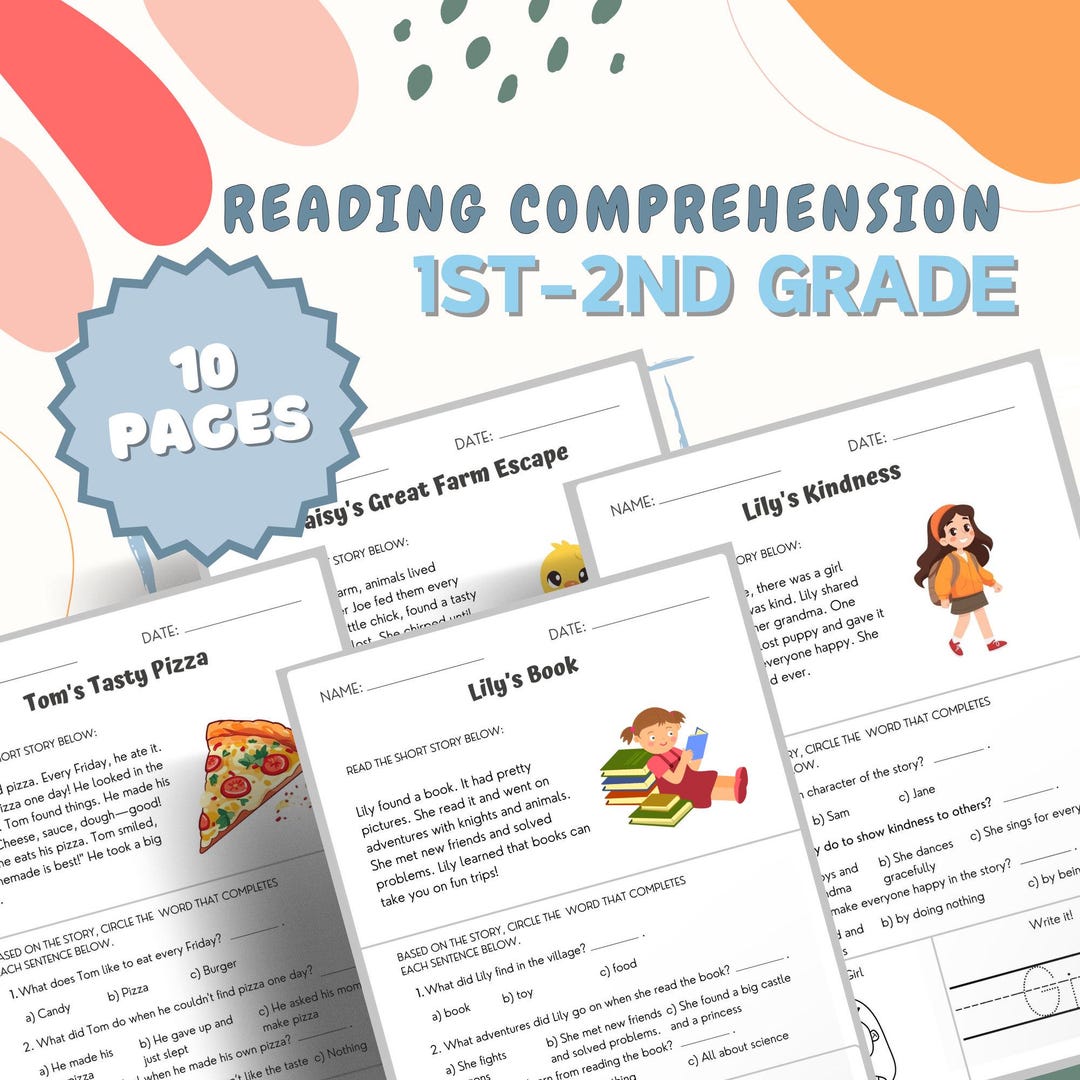 Second Grade Comprehension Worksheet Elementary Reading Comprehension ...