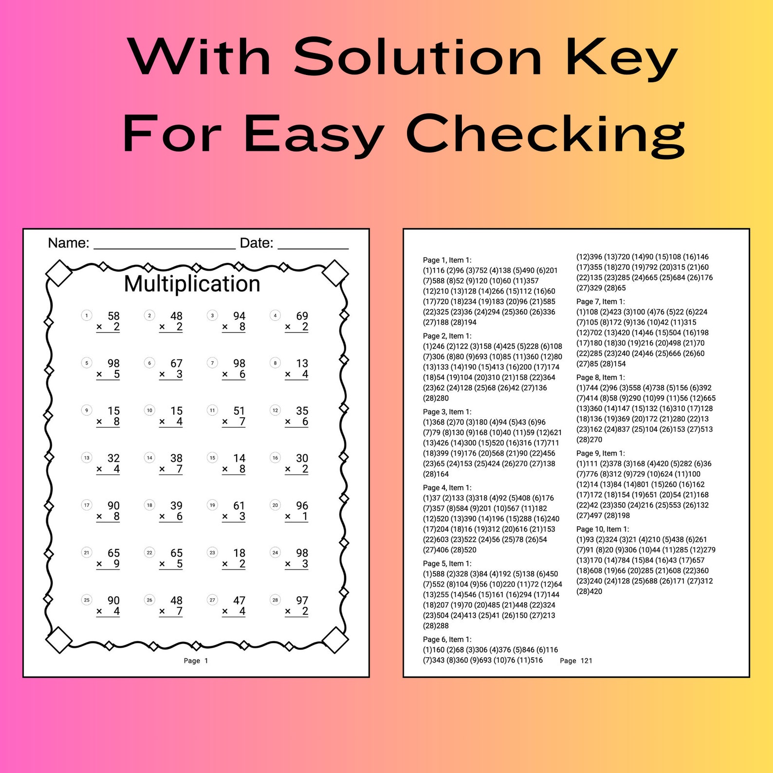 3rd Grade Math Multiplication Worksheet Chart Multiplication Table ...