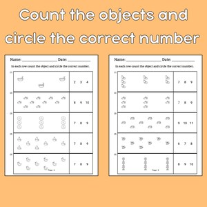 Count the Object Worksheet Pre-k Count Object Worksheet Number Counting ...
