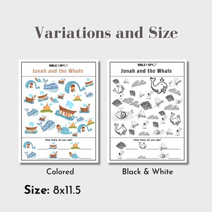 Printable I Spy Bible Activity Seek and Find Bible Printable Sunday ...