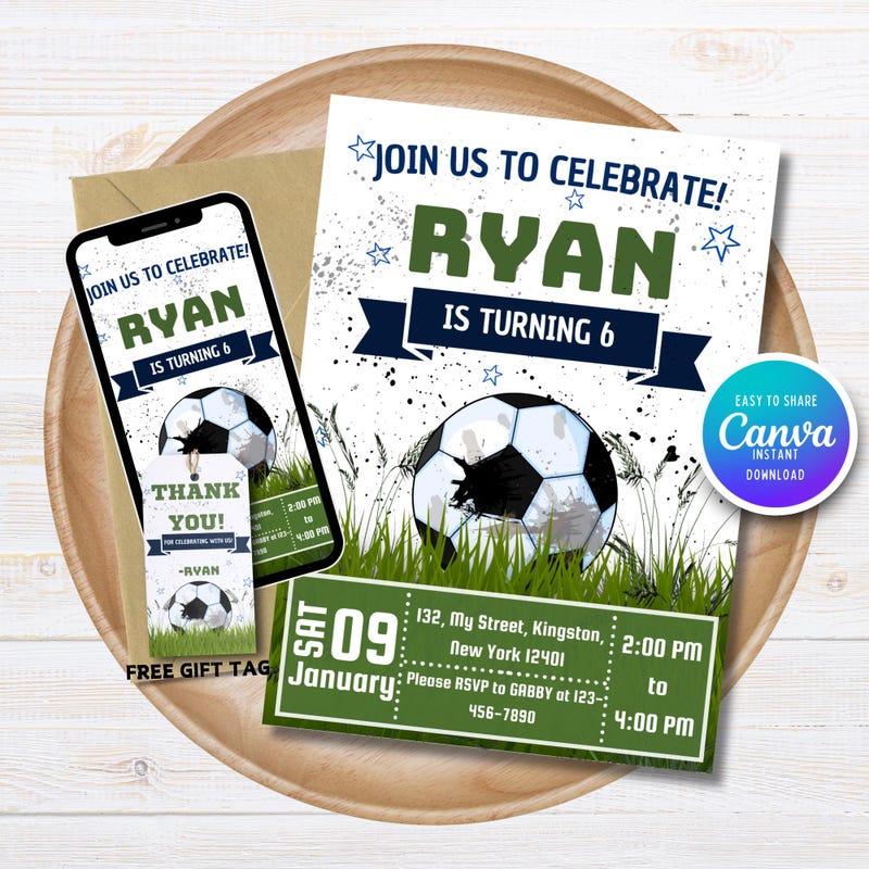 Soccer Birthday Cards - Etsy